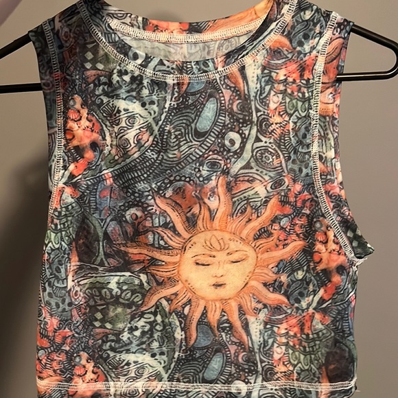 SHEIN | Tops | Medium Seethroughcover Crop With Tacky Designs | Poshmark
